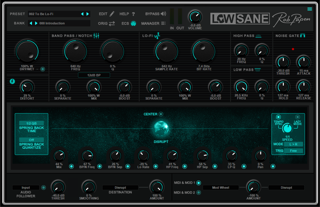 LowSane: Rob Papen's Creative Lo-Fi Sound Sculpting Plugin SONIC BOOM BAP